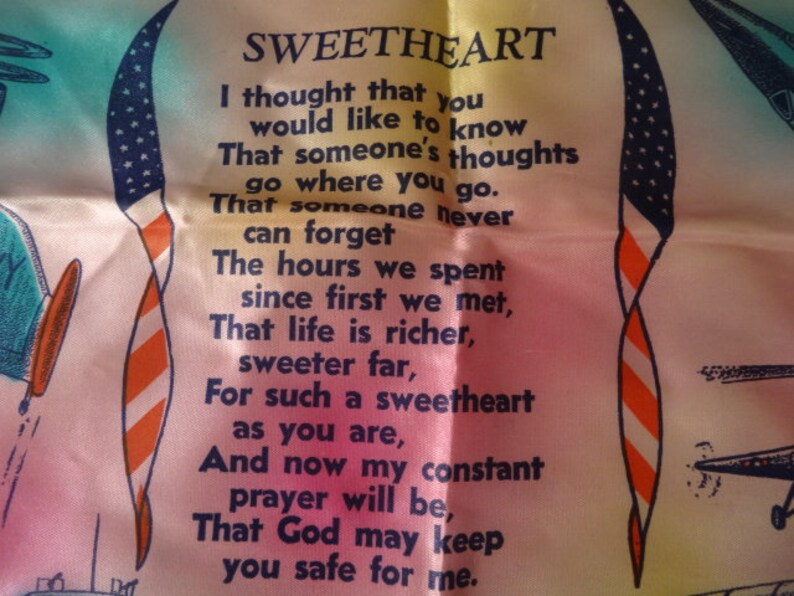 Vintage U.S. Navy Military Sweetheart Poem Keepsake Pillow Sham - Etsy