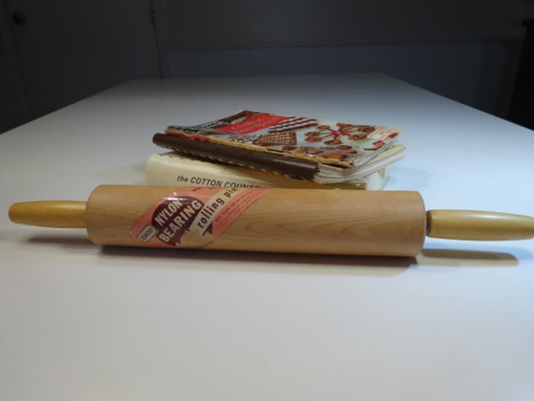Vintage 1960 Ekco Wooden Rolling Pin - Etsy