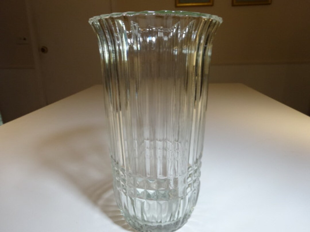 Vintage FTDA 1986 Glass Flower Vase - Etsy