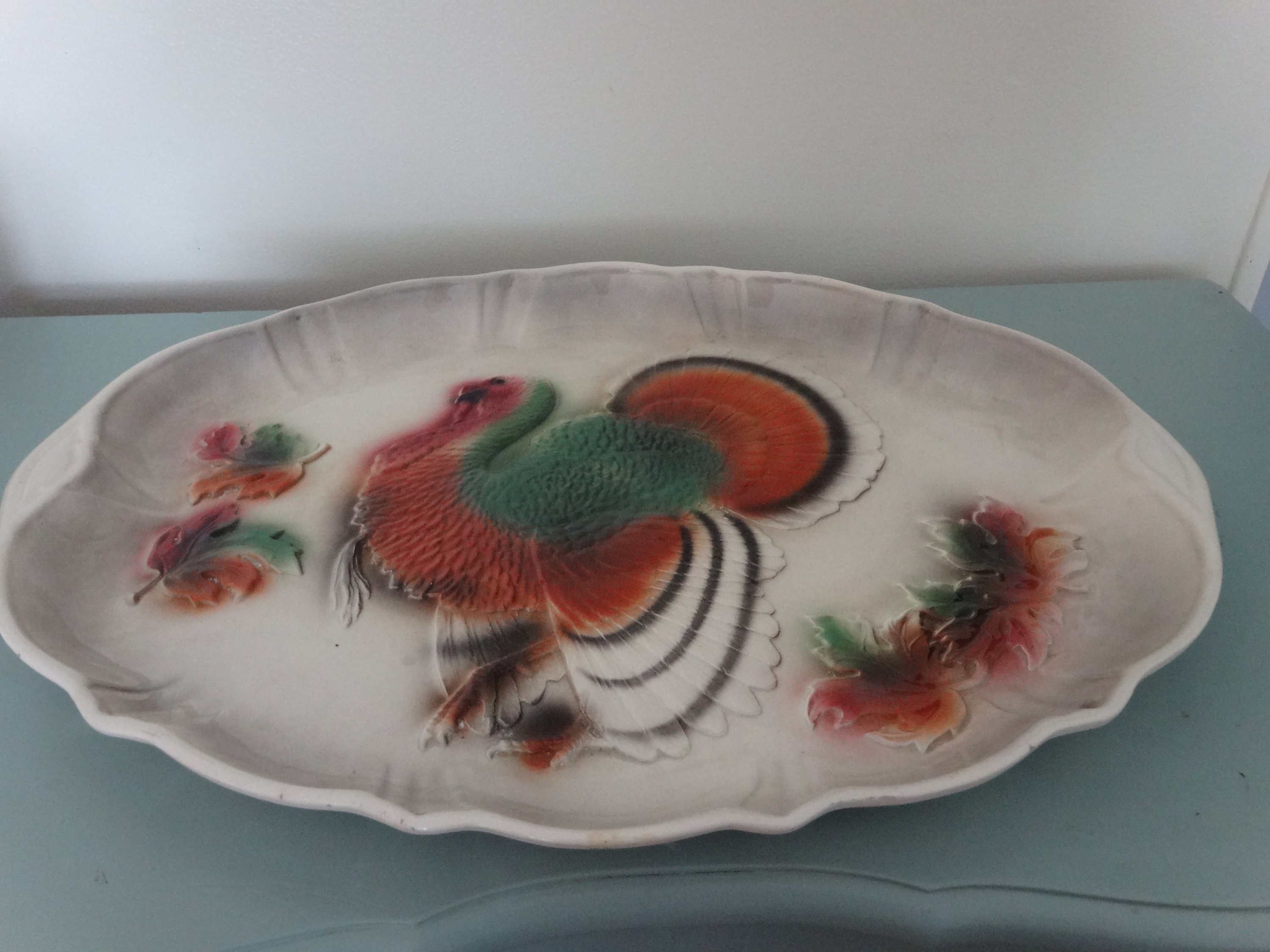 1958 Large Turkey Platter LANE & CO. Van Nuys, CA 18.5 Platter - Etsy