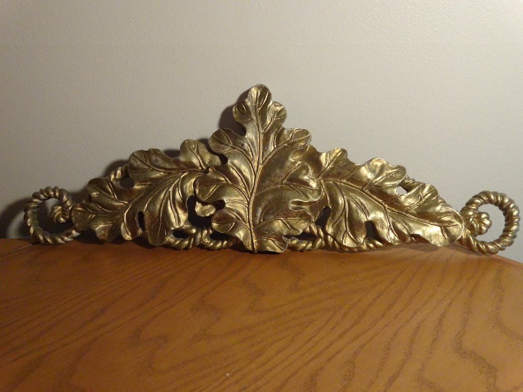 Vintage Gold Leaf Scroll Sculpture Over the Door Decor Door Topper ...