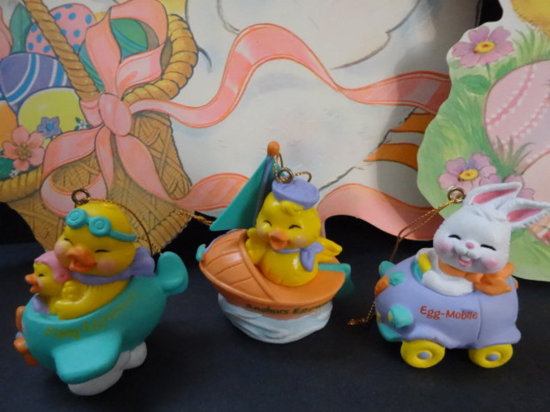 Vintage Avon Eggspression Easter Ornaments "anchors Eggway" "flying ...