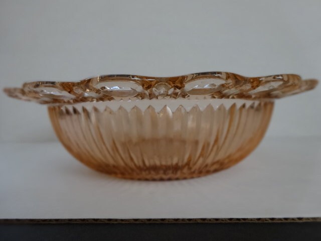 Vintage "old Colony" Pink Anchor Hocking Open Lace Ribbed Glass Bowl - Etsy