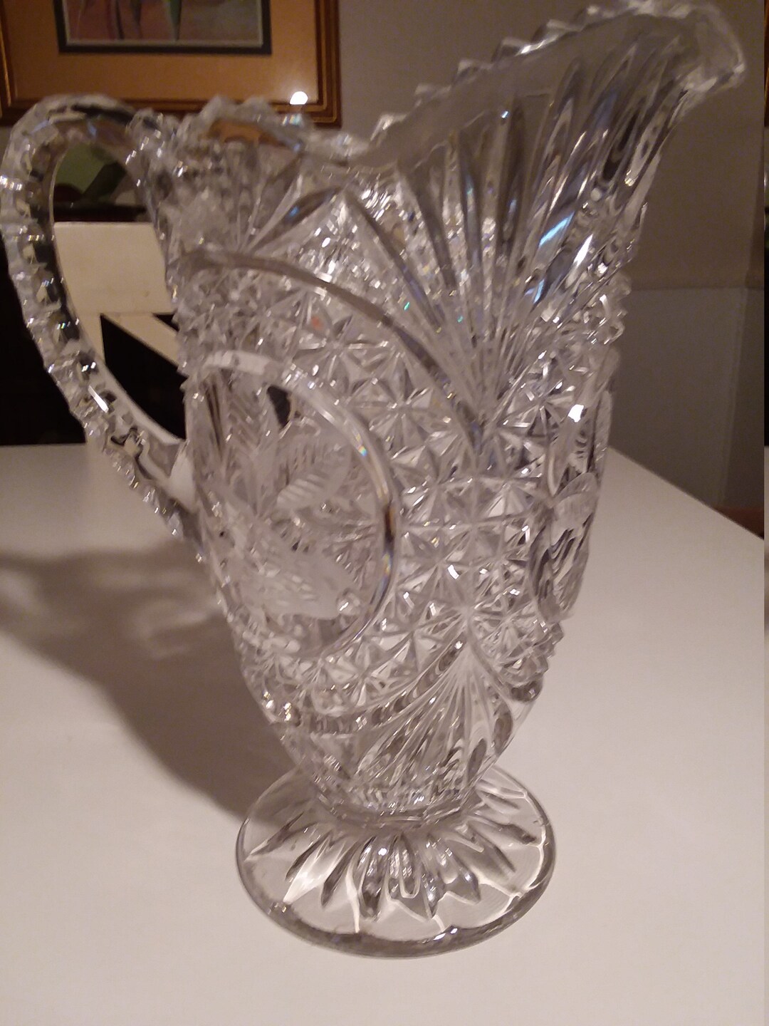 Vintage the Byrdes Collection by Hofbauer Crystal Pitcher - Etsy