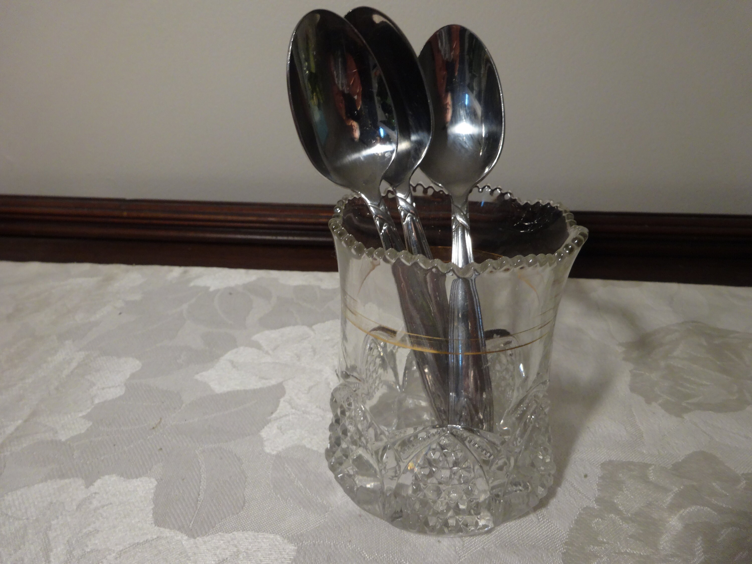 Victorian Era EAPG Pattern Glsss Spooner button Arches by Duncan ...