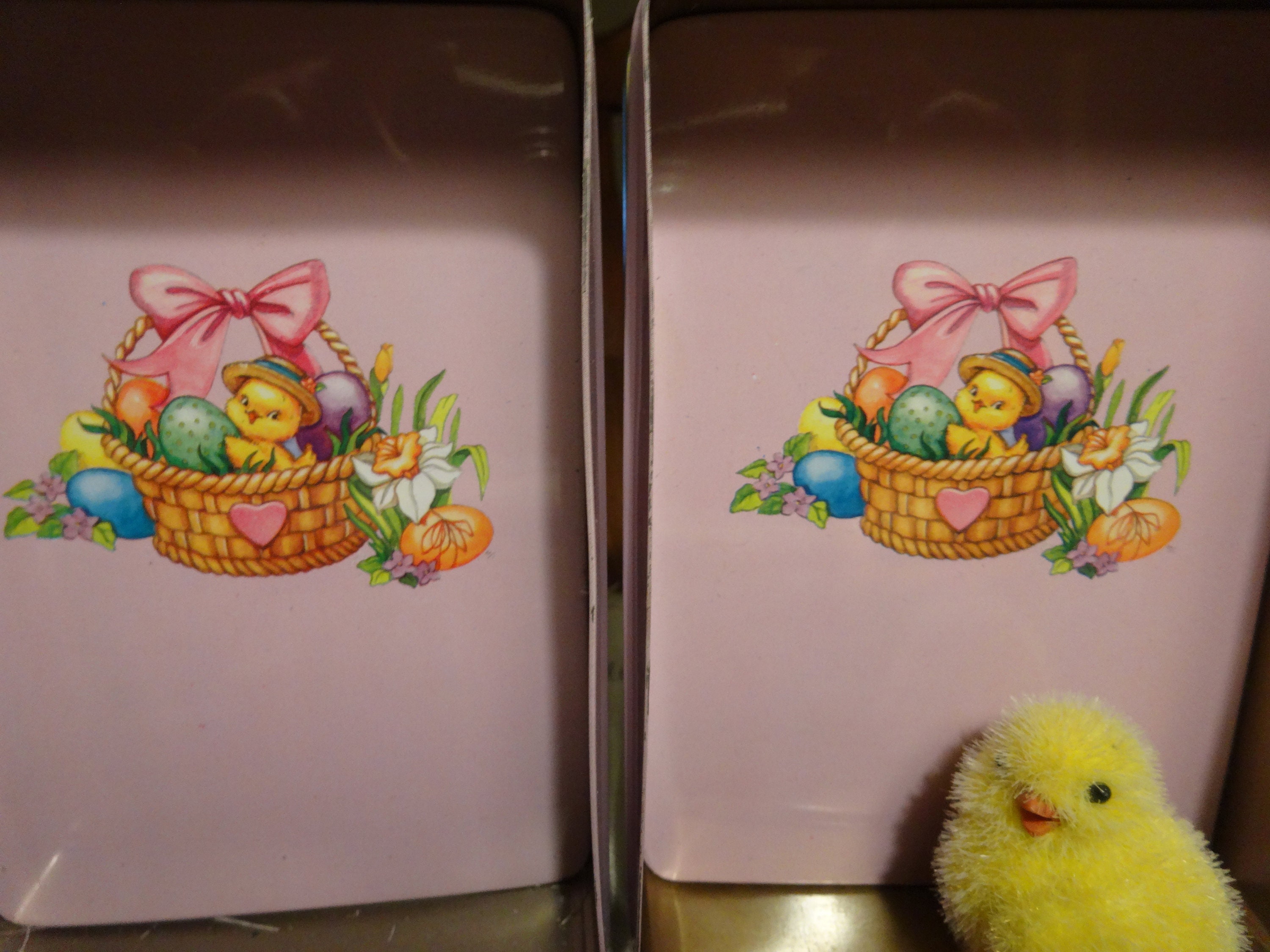 Vintage Small Easter Tins With Chicks, Flowers and Egg Design - Etsy