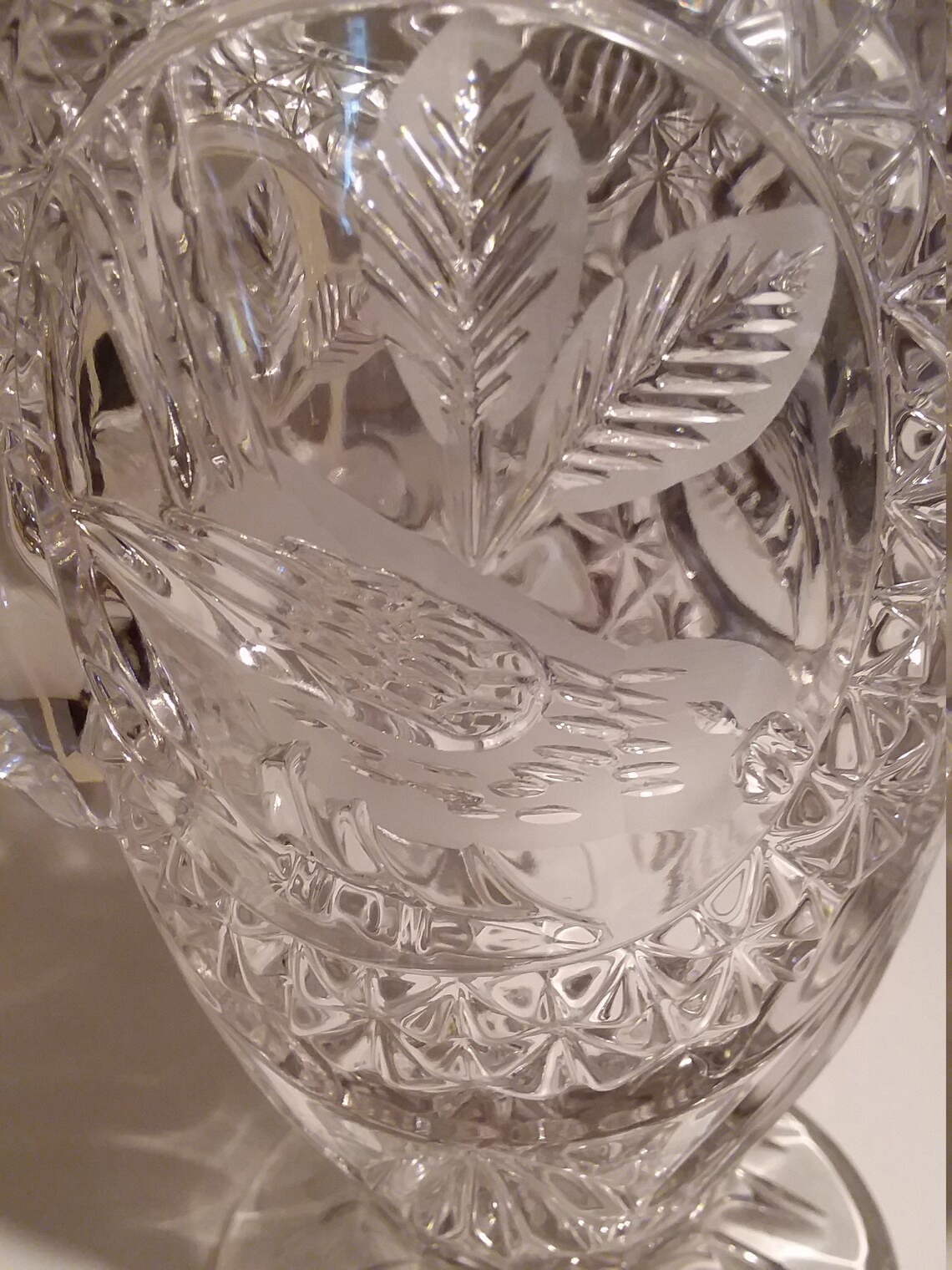 Vintage the Byrdes Collection by Hofbauer Crystal Pitcher - Etsy