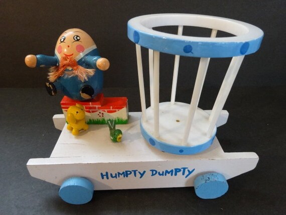 Vintage Humpty Dumpty Teleflora Hand Painted Musical Container - Etsy