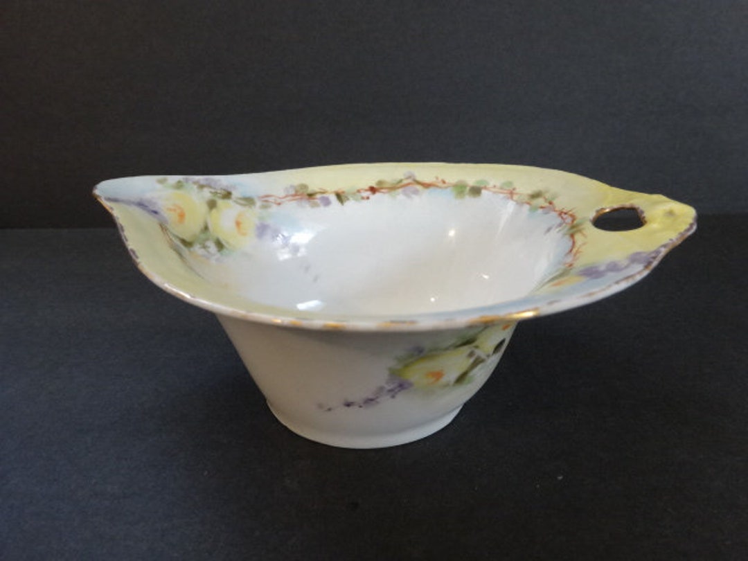 Vintage Weimar Porzellan Germany Hand Painted Leaf Shaped Gravy/sauce ...