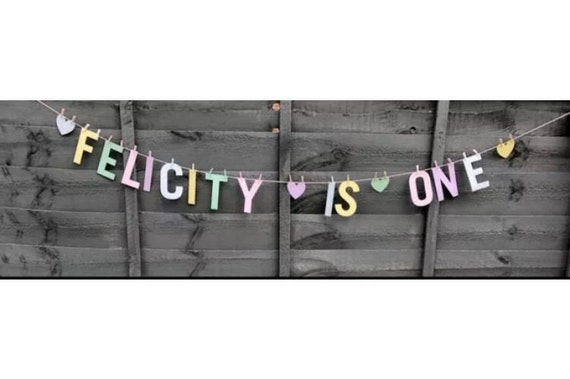 Personalised Pastel Banner Birthday Baby Shower Name and - Etsy