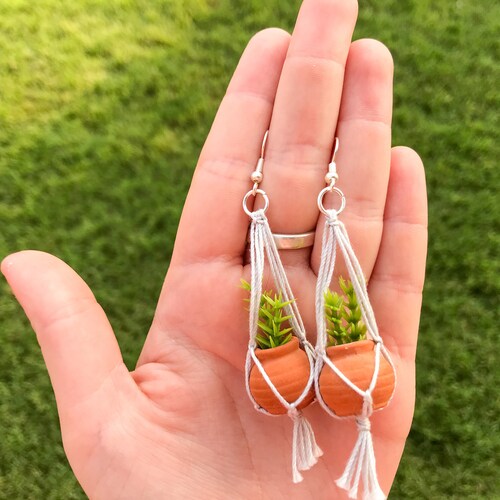 Hanging Plant Earrings - Etsy