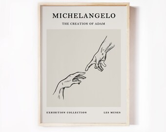 Creation of Adam Poster - Etsy