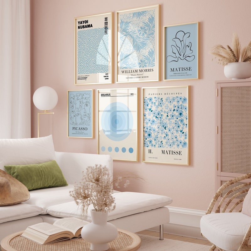 Light Blue Wall Art - Etsy