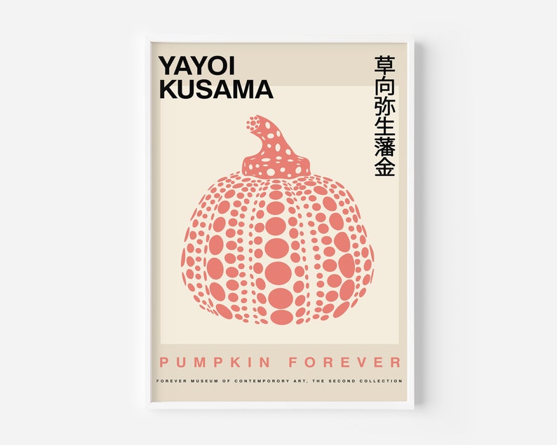 Yayoi Kusama Pumpkin Print Yayoi Kusama Poster Kusama - Etsy