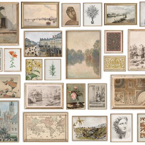 Vintage Prints MEGA Bundle 250, Printable Vintage Wall Art, Vintage ...