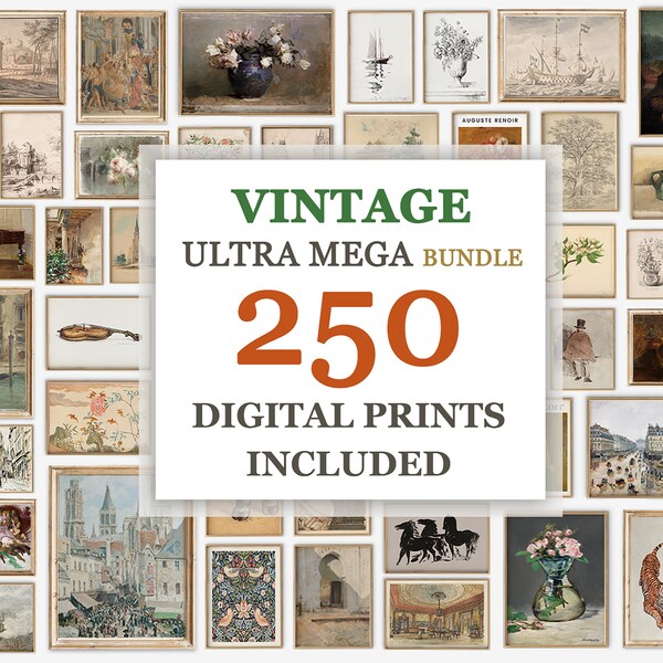 Vintage European Gallery Printable - Etsy