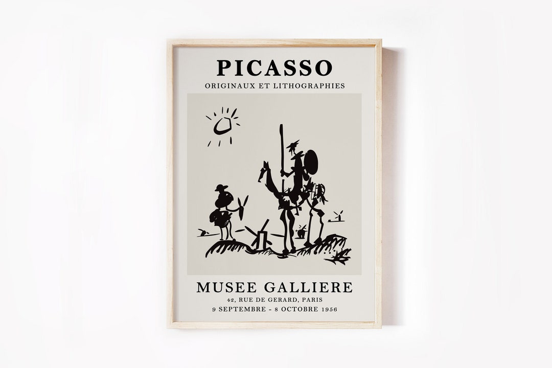 Picasso Poster, Don Quixote Poster, Picasso Print, Exhibition Wall Art ...