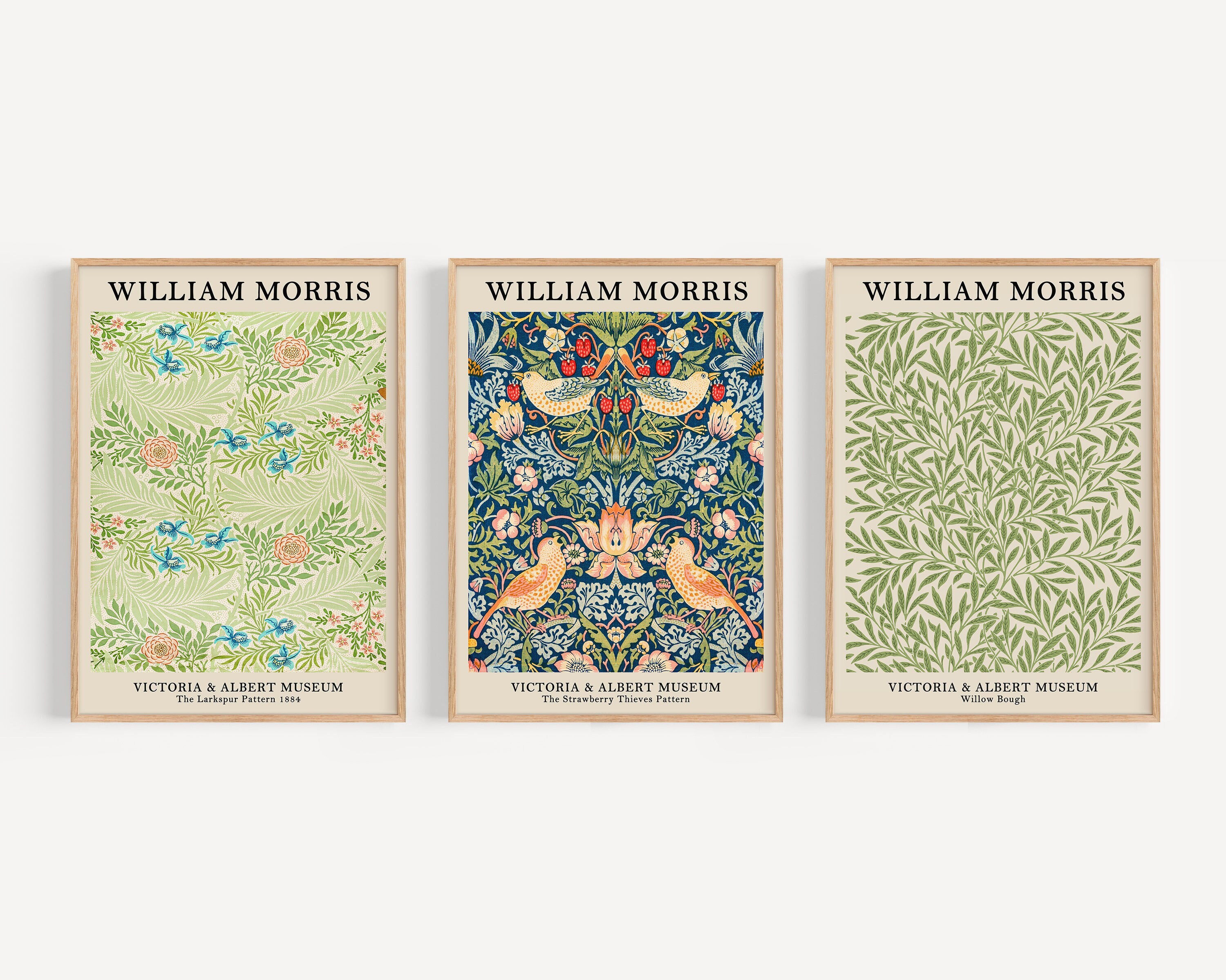 Set of 3 William Morris Print 3 Piece Wall Art Art Nouveau | Etsy