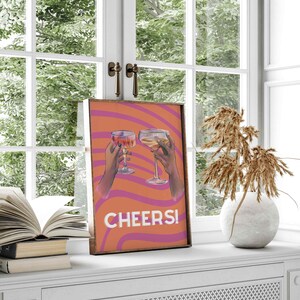 Preppy Bar Cart Prints, Preppy Wall Art, Bar Cart Printable Wall Art ...