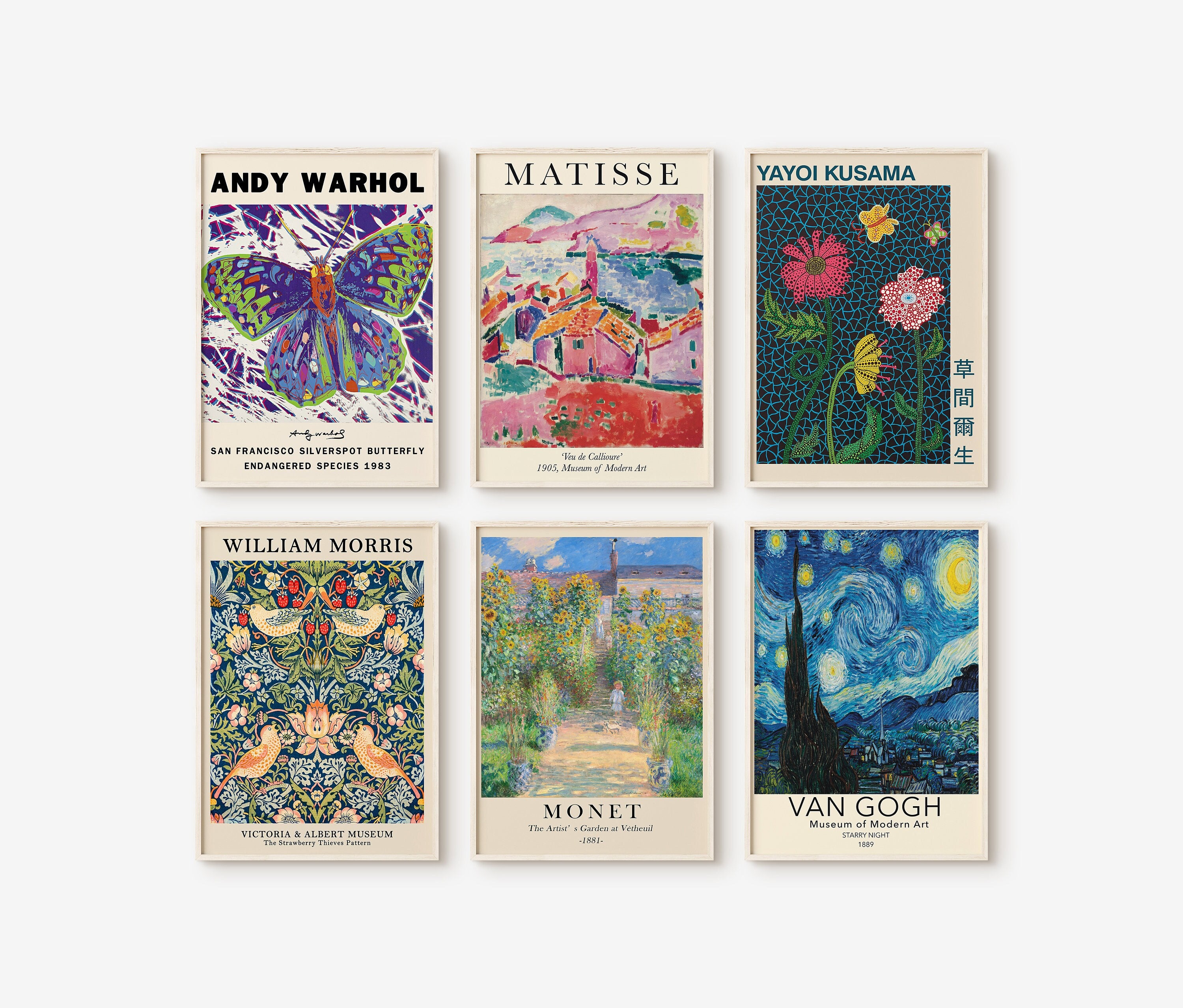 Exhibition Poster Set Gallery Wall Set Museum Poster Set - Etsy