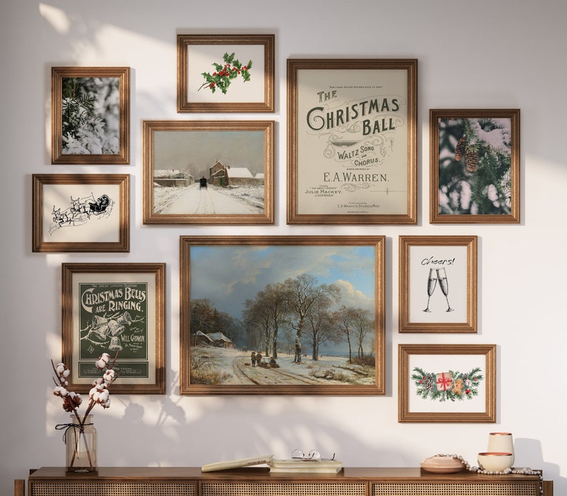 Christmas Gallery Wall Set of 10 Christmas Printable - Etsy