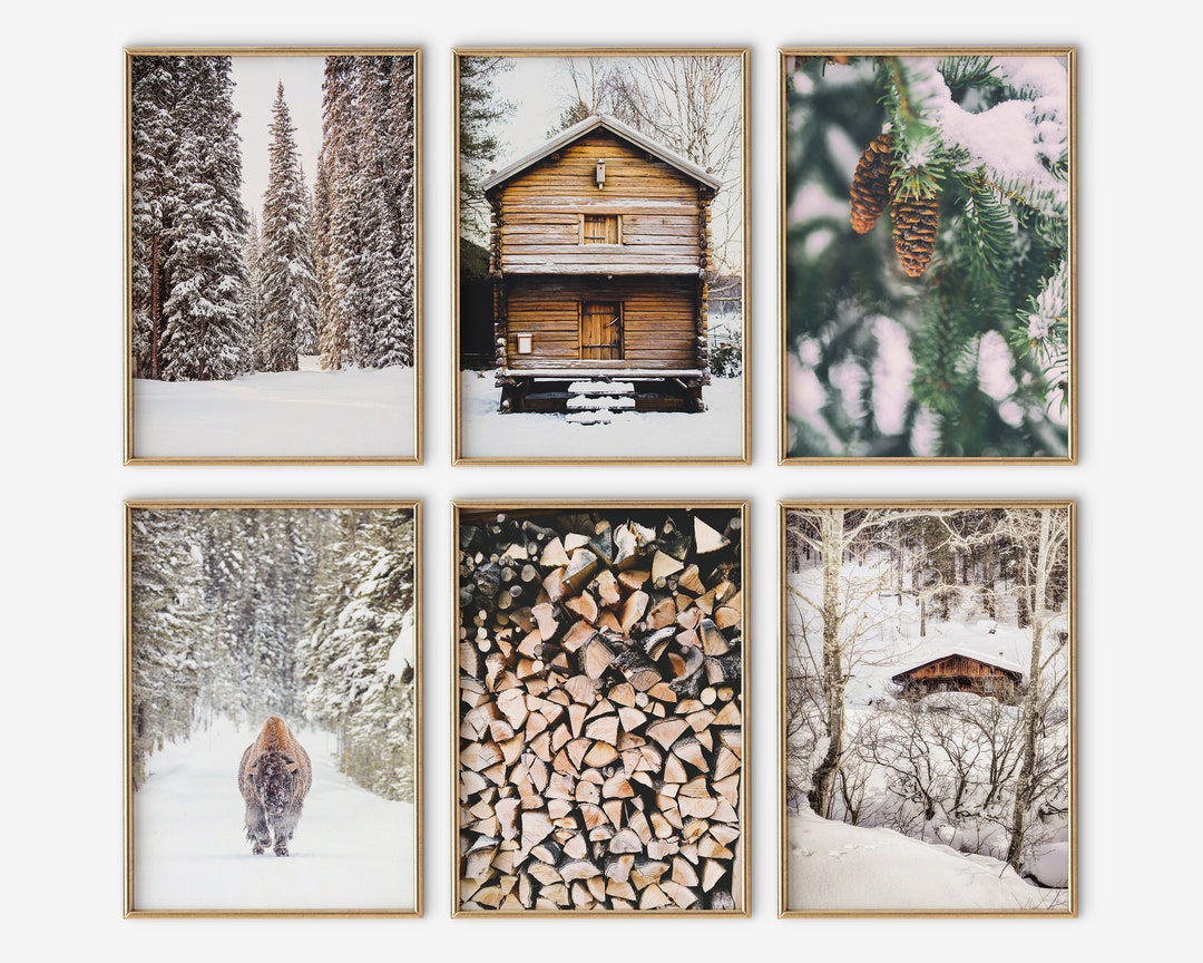 Winter Wall Art Set of 6, Winter Gallery Wall Set, Winter Wall Decor ...