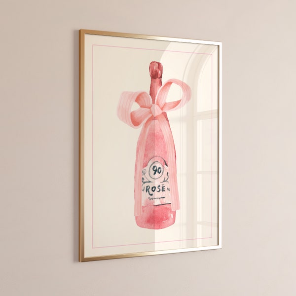 Champagne Print - Etsy