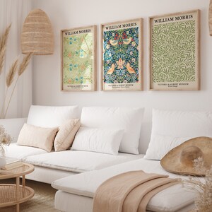 Set of 3 William Morris Print, 3 Piece Wall Art, Art Nouveau Print ...
