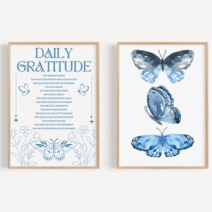 Blue Preppy Wall Art Printable, Preppy Room Decor, Printable Wall Art ...