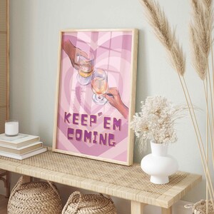 Preppy Bar Cart Prints, Preppy Wall Art, Bar Cart Printable Wall Art ...