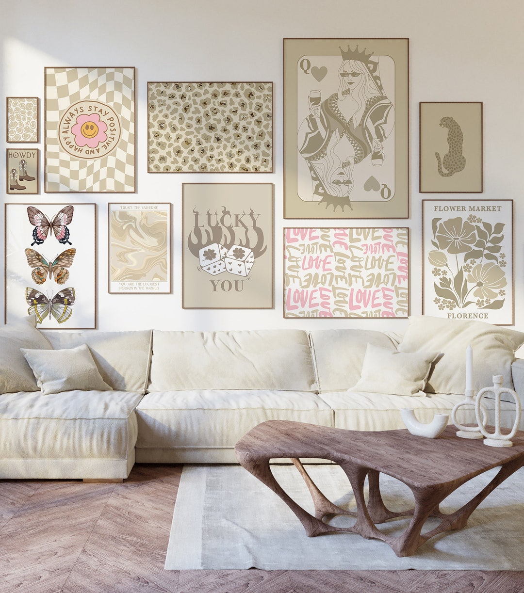 Neutral Preppy Wall Art, Preppy Room Decor, Collage Art, Printable Dorm ...