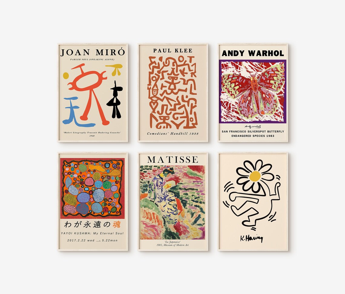 Museum Poster Set Gallery Wall Set Exhibition Poster | Etsy