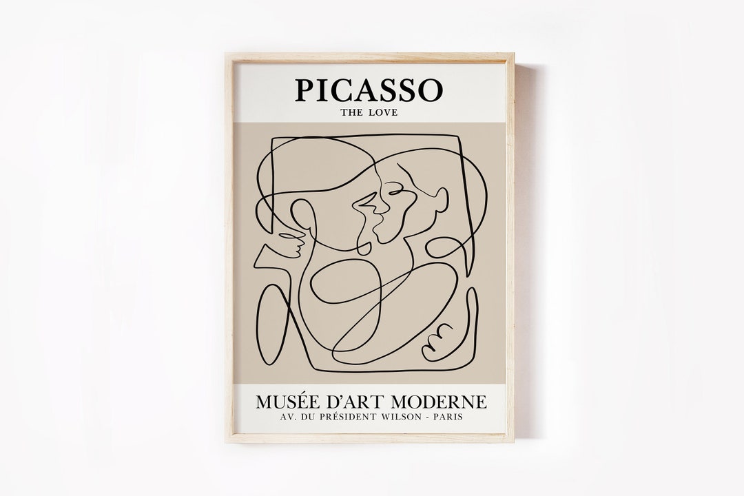 Picasso the Love Print One Line Art Picasso Poster - Etsy UK