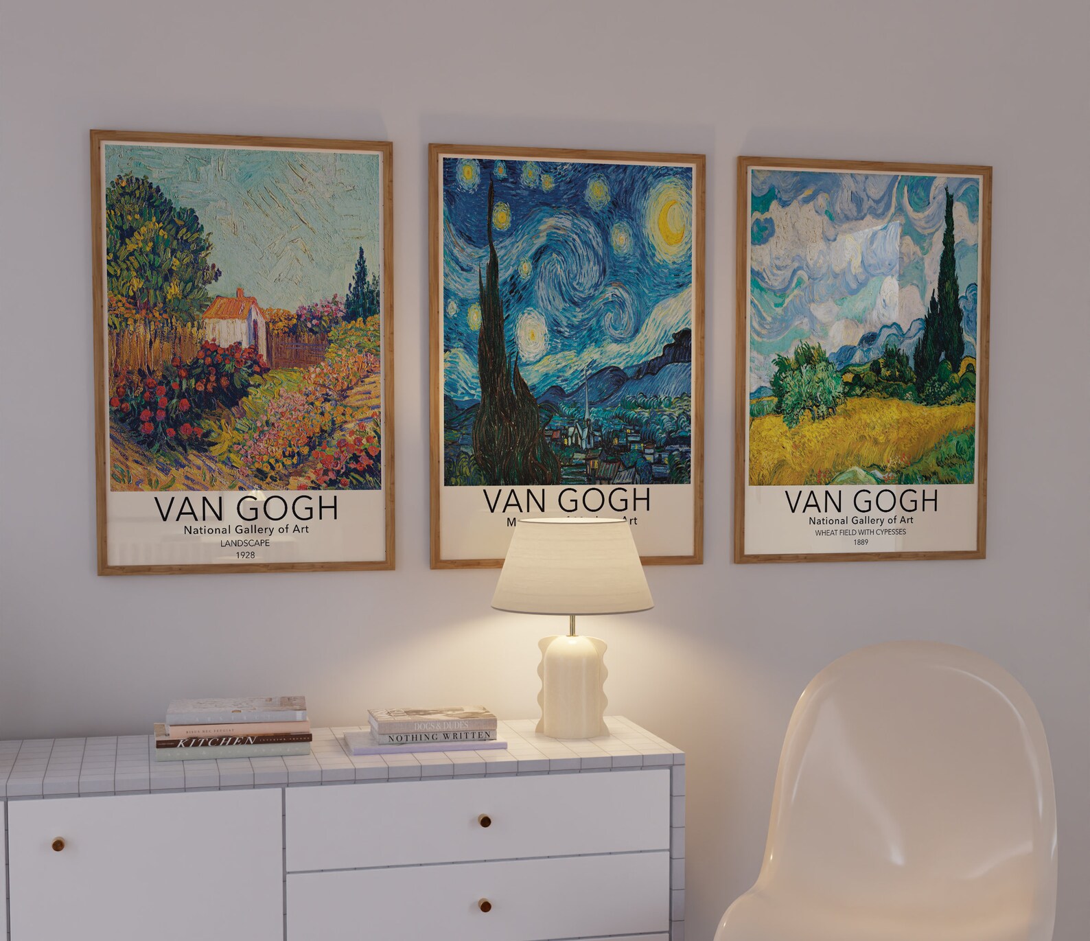 Van Gogh Museum Poster Set, 3 Piece Wall Art, Van Gogh Print Set, Van ...