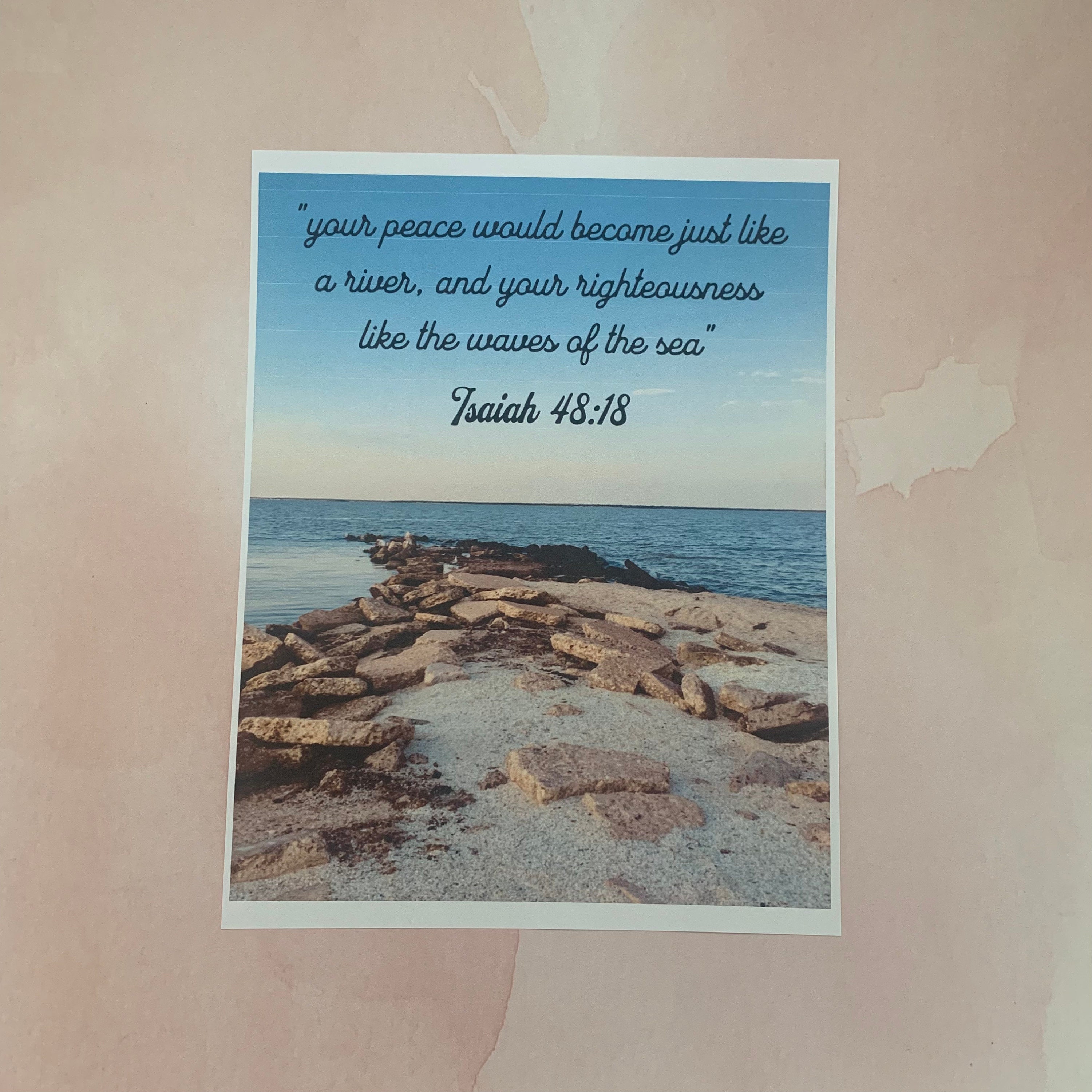 Isaiah 48:18 Wall Art *ENGLISH* Printable Wall Art * Digital Download ...