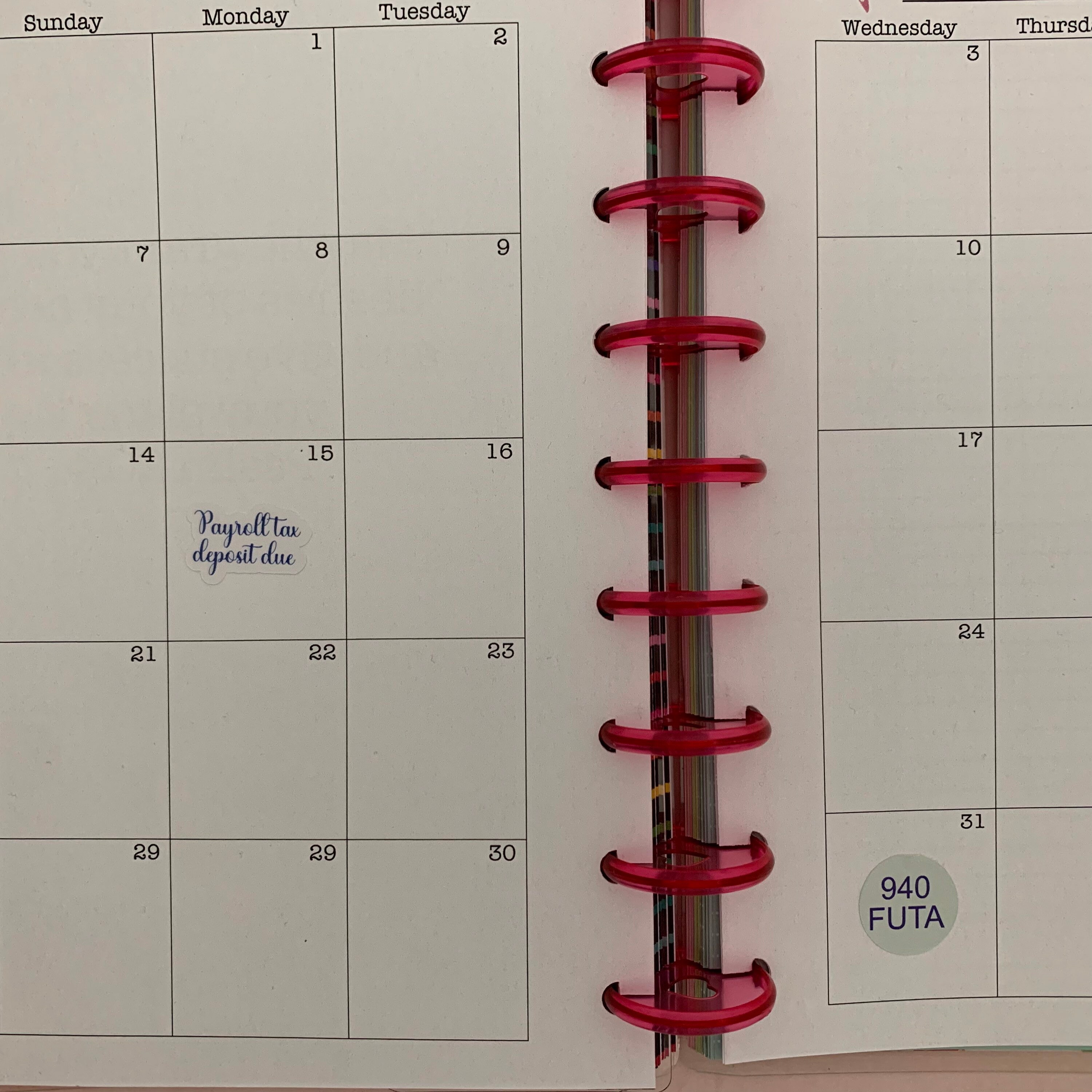 Payroll Stickers * Small Business Stickers * Tax Deposit Reminders ...