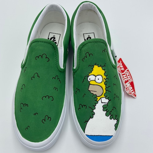 Homer Backing Into Bushes Vans - Etsy