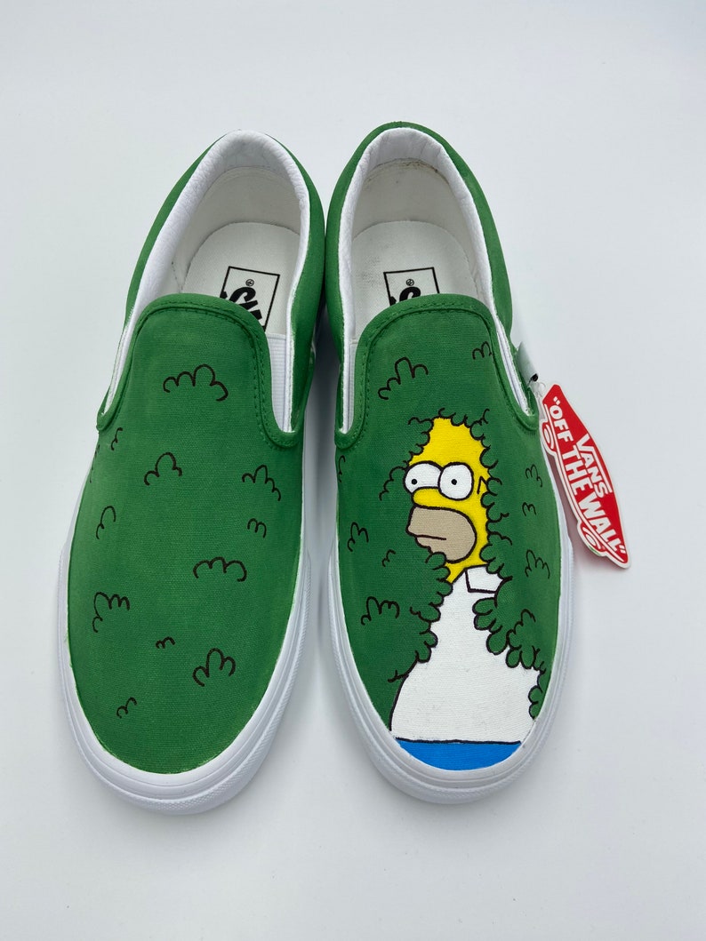 Homer Backing Into Bushes Vans - Etsy