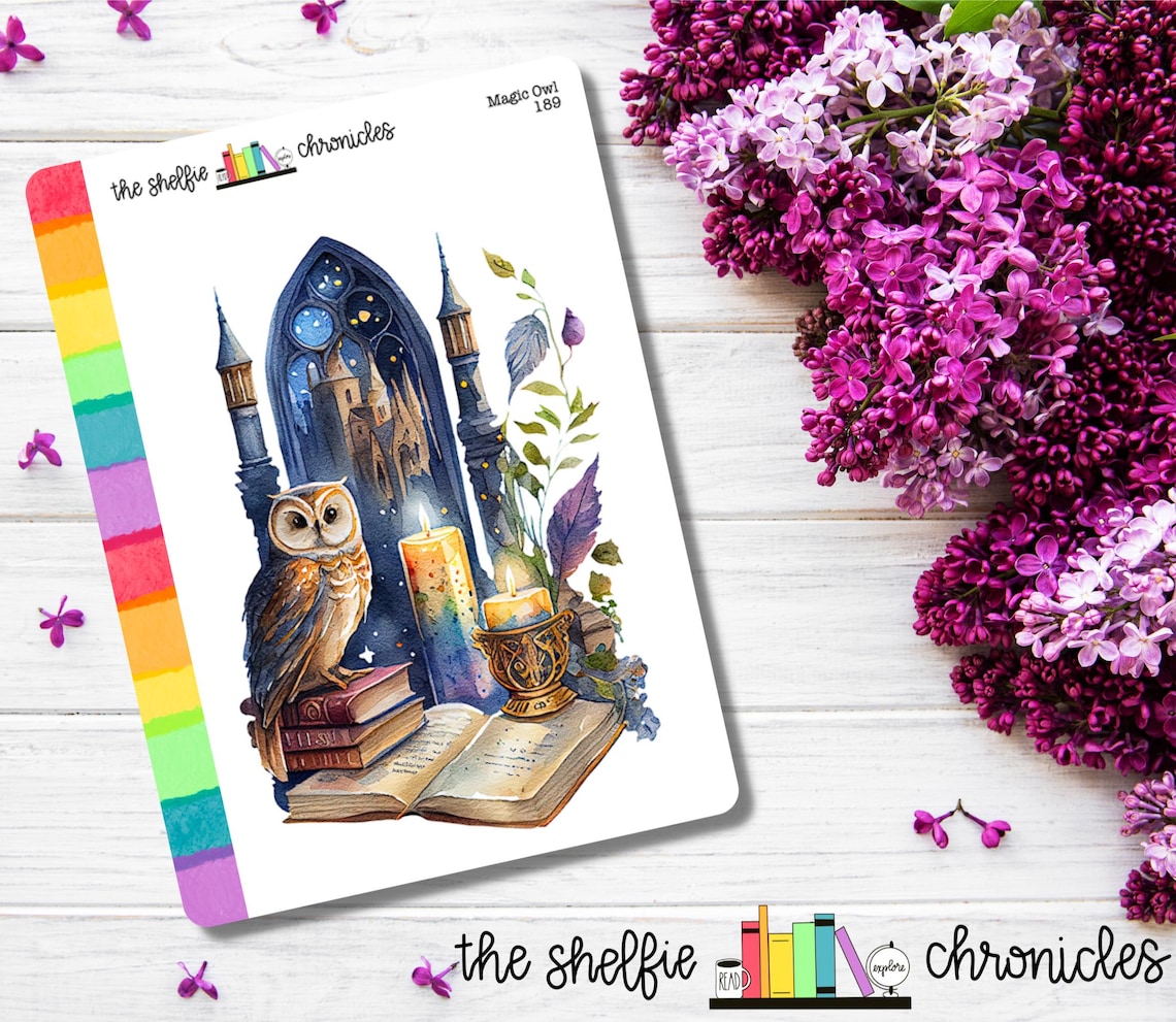 Magic Owl [189] - Repositionable Planner Stickers for Bookworms - Etsy