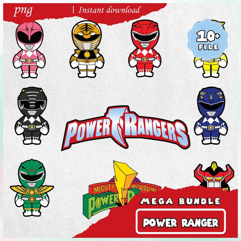 Power Ranger Chibi Bundle, Power Ranger Clipart, Fanart, Powerranger ...