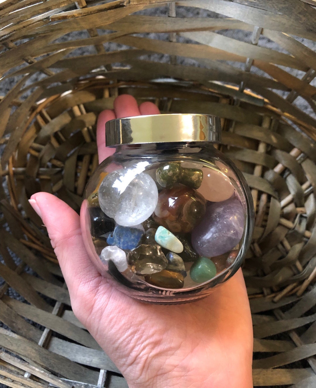 Crystal Jar, Crystal Confetti Scoop, Gemstone Chip Jar, Crystal Gifts ...