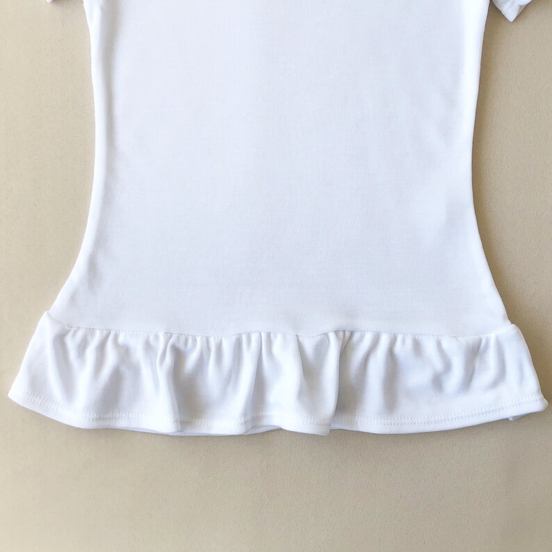 100% Polyester Toddler Girls Short Sleeve With Elastic Hem Tshirt ...