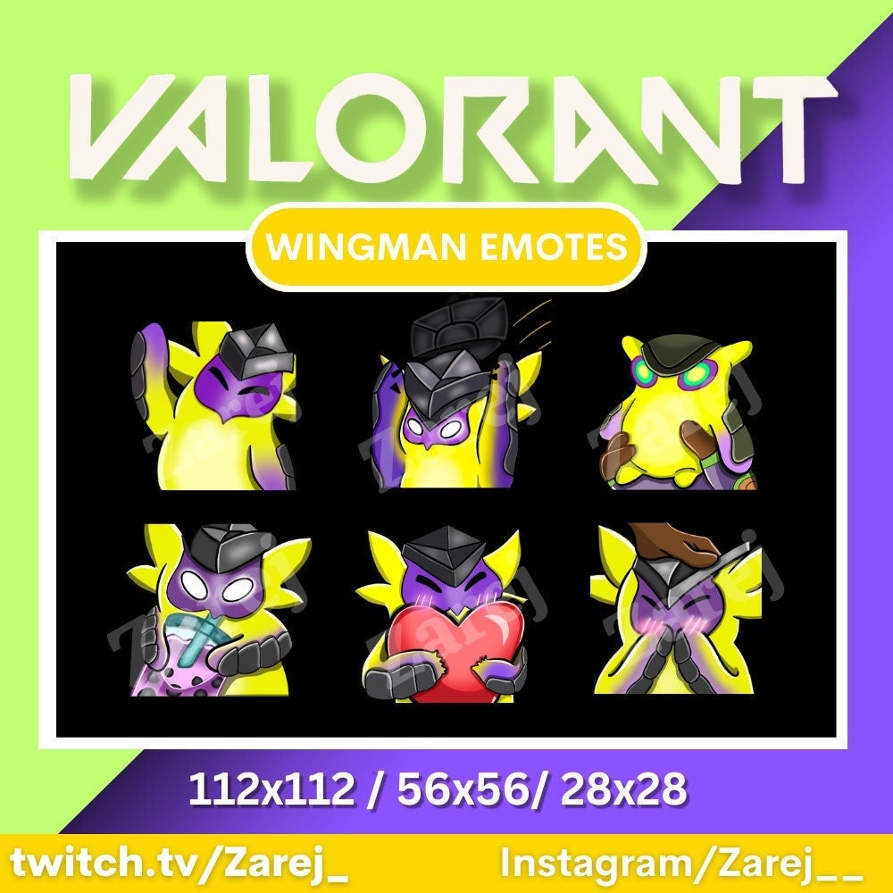 Valorant Gekko Wingman Twitch,kick ,youtube,discord Emotes - Wave,spike ...