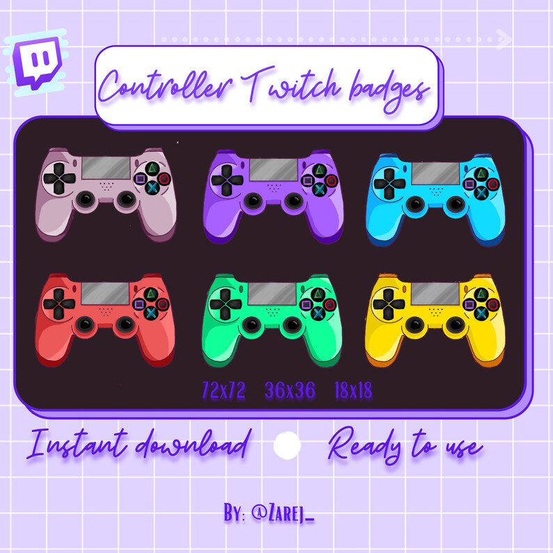 Controller Sub Badge - Etsy