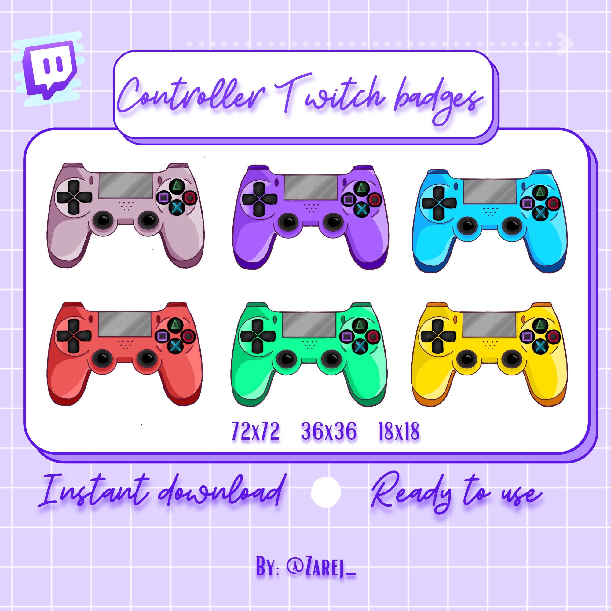 Controller Sub Badge - Etsy
