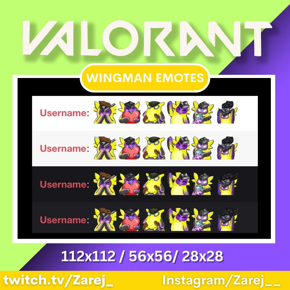 Valorant Gekko Wingman Twitch,kick ,youtube,discord Emotes - Wave,spike ...