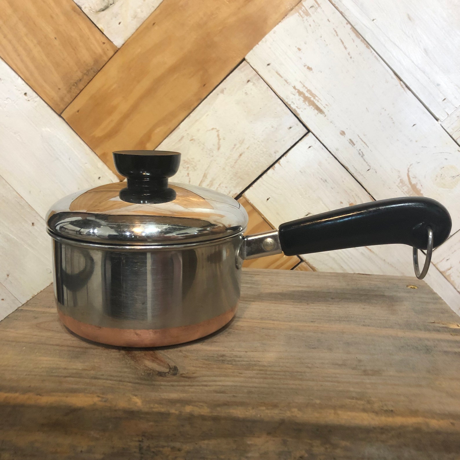 Revere Ware Vintage Copper Bottom Set or Sauce Pans Stock | Etsy