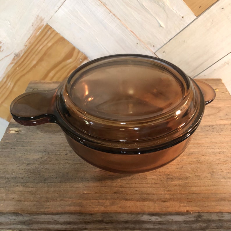 Vintage Corning Ware Pyrex Brown or Amber Visions Glass | Etsy