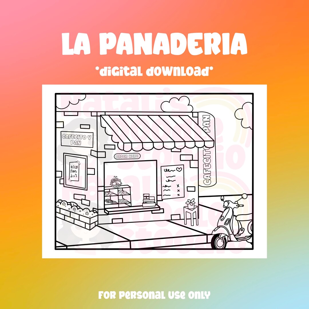 Sweet Bread Coloring Sheet / Bakery Coloring Page / Panaderia - Etsy