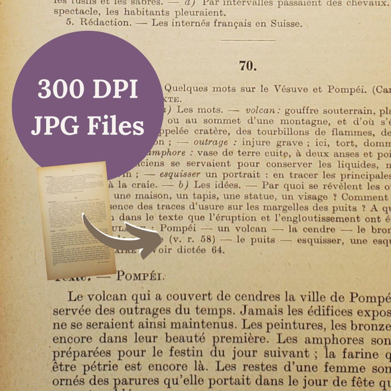 60+ Vintage French Book Pages, Printable Junk Journal Ephemera Pack ...
